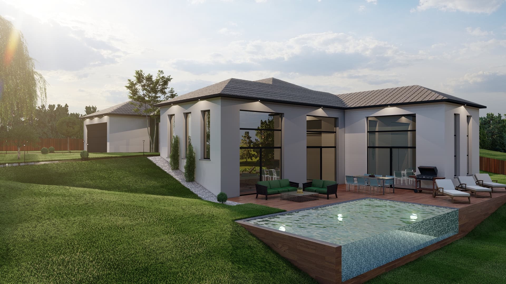 Terrain en pente - Maisons Claire : Construire en toute sérénité